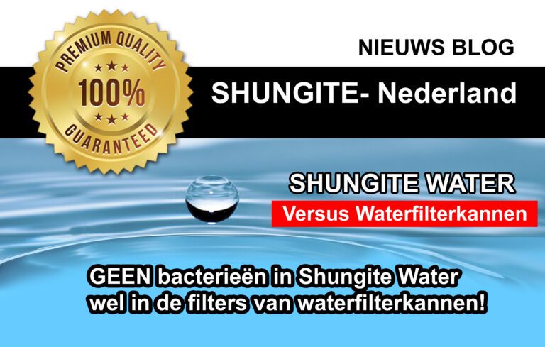 Geen bacteriën in Shungite water, wel in de filters van ...